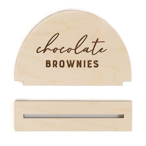 Wooden Buffet Food Name Sign, Food Table Tent Card, Food Tag, Cute ...