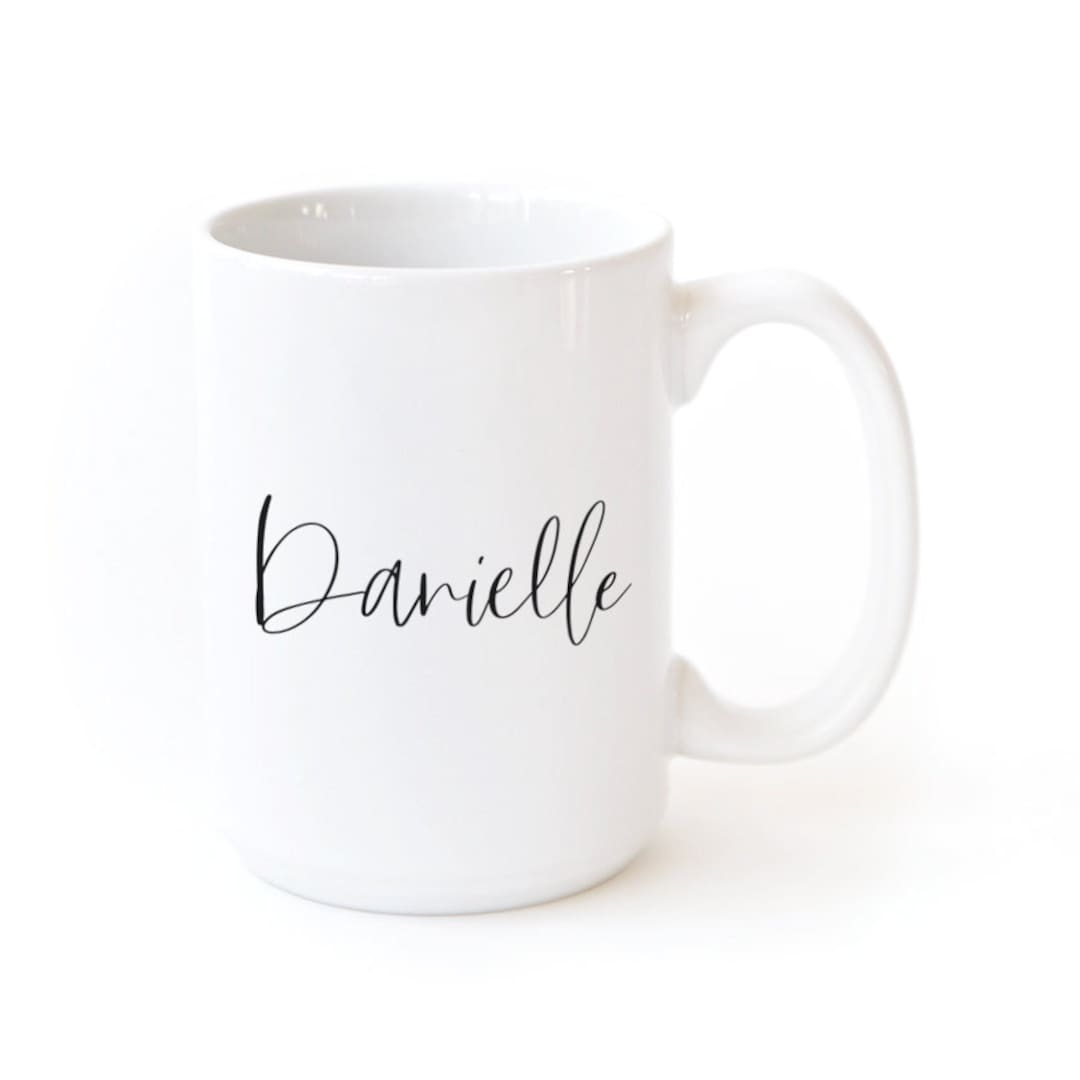 Sweet Script Personalized Name Porcelain Ceramic Coffee Mug, Custom ...