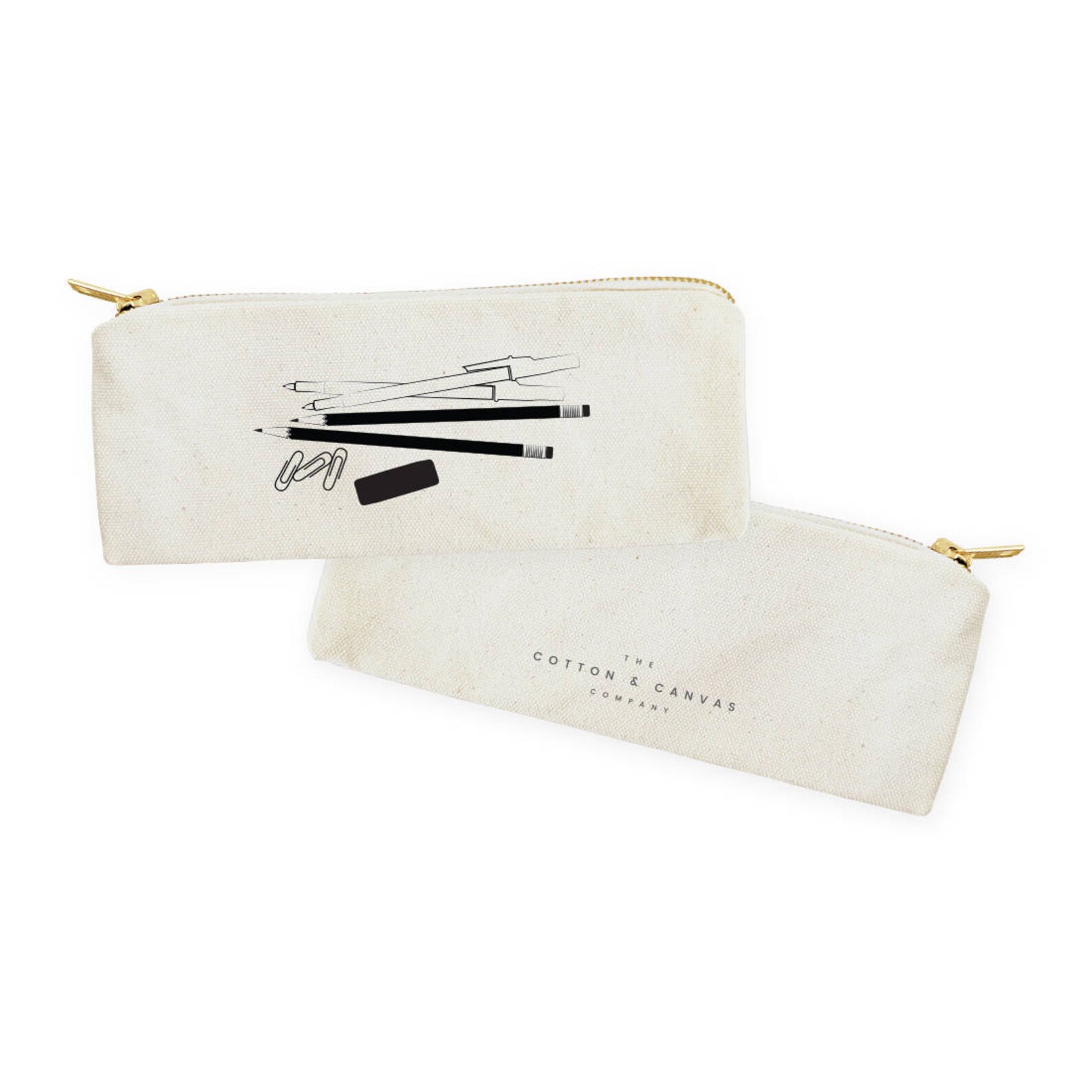 Pen and Pencil Graphic Cotton Canvas Pencil Case and Travel - Etsy