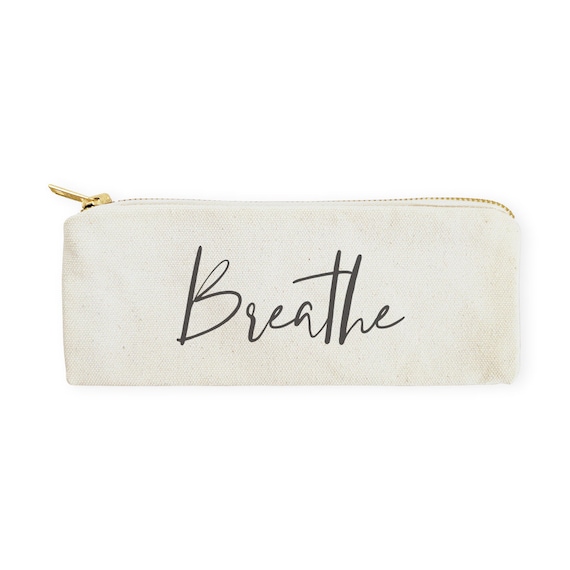 Breathe Cotton Canvas Pencil Case and Travel Pouch for Back to - Etsy