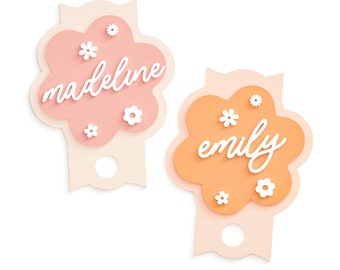 Personalized Bow Stanley Name Tag, Stanley Name Plate, Acrylic Lid ...