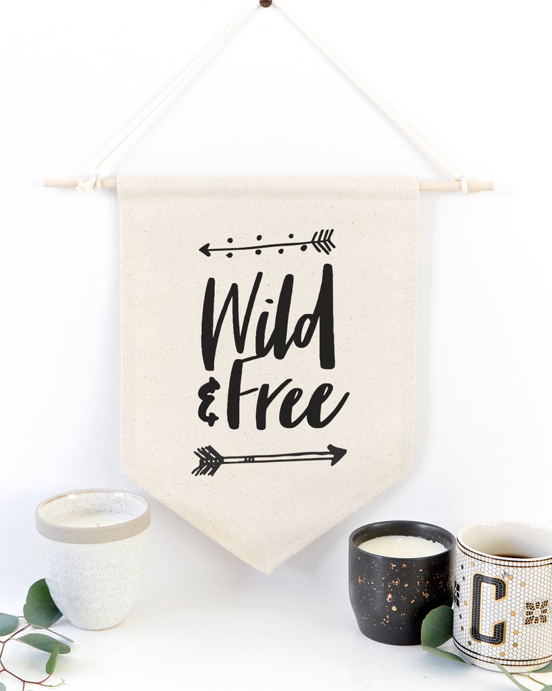 Wild and Free Hanging Wall Canvas Banner and Wall Decor for - Etsy