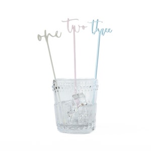 Custom Number Birthday Drink Stirrers, Anniversary, Party Decor ...