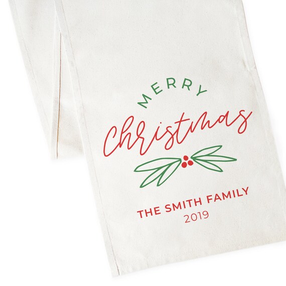 Personalized Family Last Name With Year Merry Christmas Canvas | Etsy