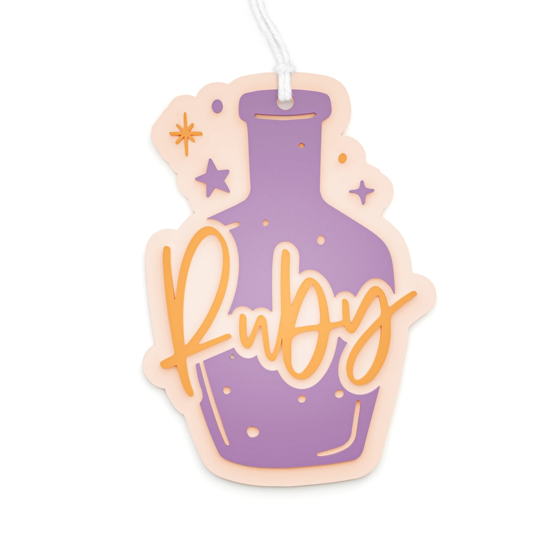 Personalized Potion Bottle Acrylic Gift Tag, Halloween Gift Basket, Boo ...