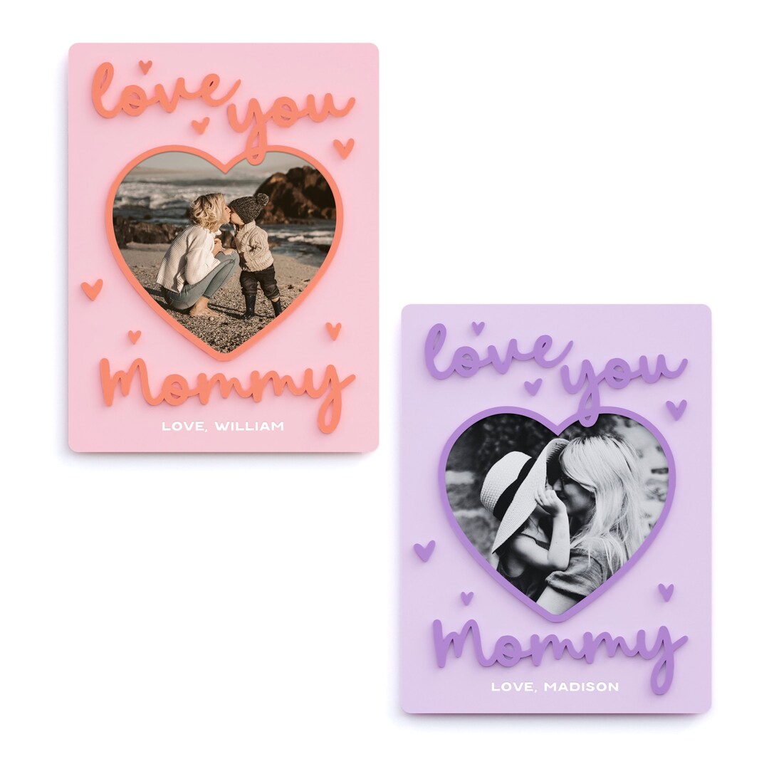 Love You Mommy Photo Frame Magnet, Mother's Day Gift, Custom, Gift for ...
