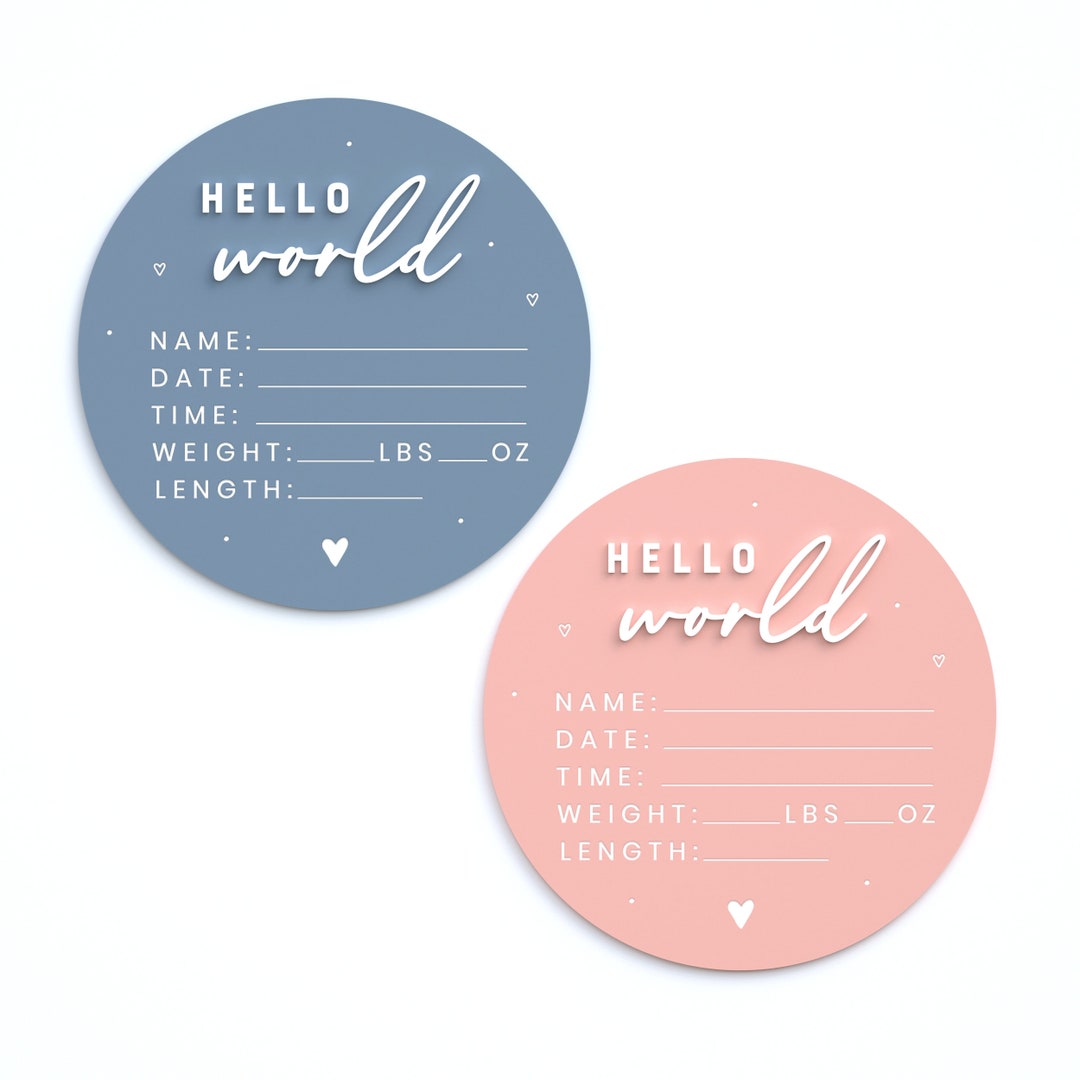 Newborn Baby Stats Acrylic Sign, Baby Announcement, Nursery Sign ...
