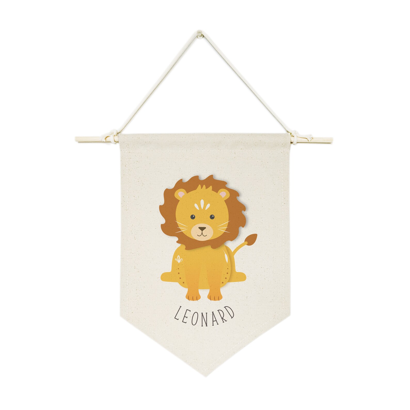 Personalized Name Lion Hanging Wall Canvas Banner and Wall - Etsy