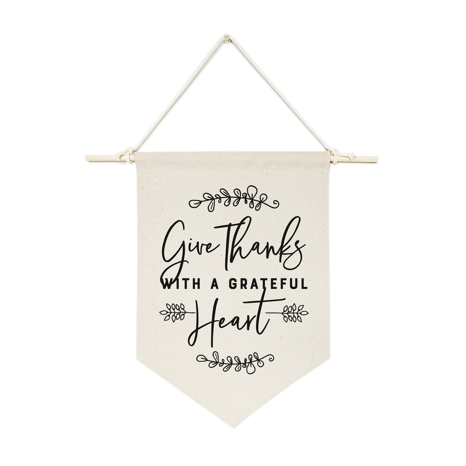 Give Thanks With a Grateful Heart Hanging Wall Canvas Banner - Etsy