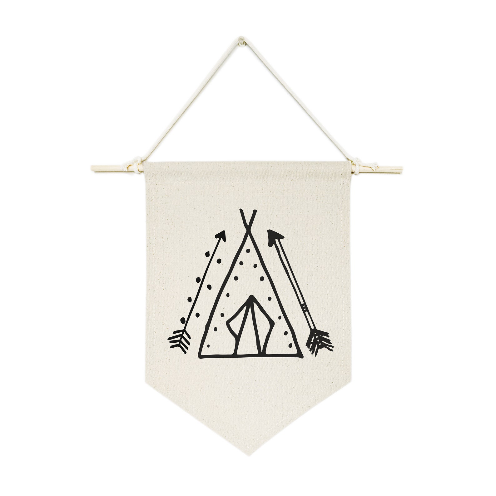 Tee Pee Tribal Hanging Wall Canvas Banner, Wall Decor for Kid's Room ...
