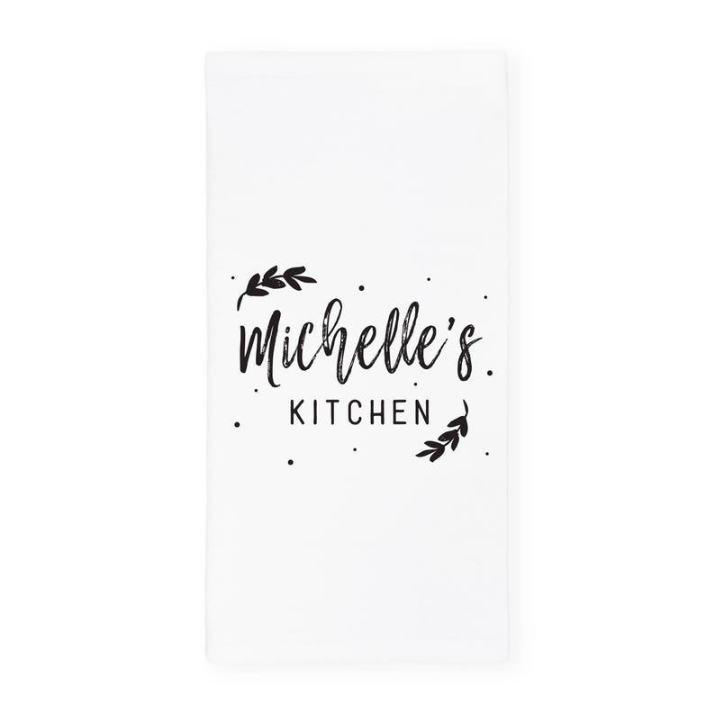 Personalized Name Kitchen Kitchen Tea Towel Flour Sack Towel - Etsy