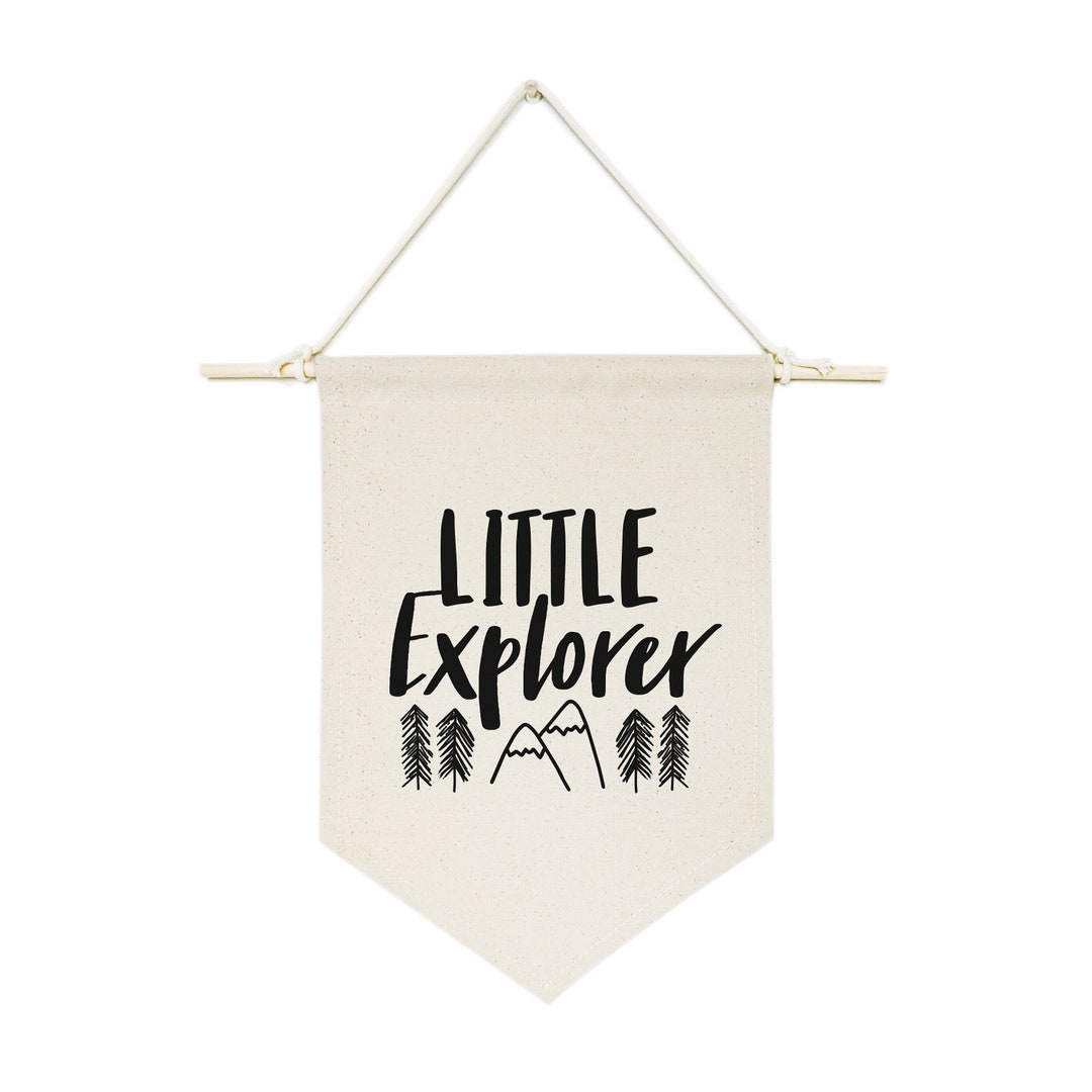 Little Explorer Hanging Wall Banner and Wall Decor for Kid's Room ...