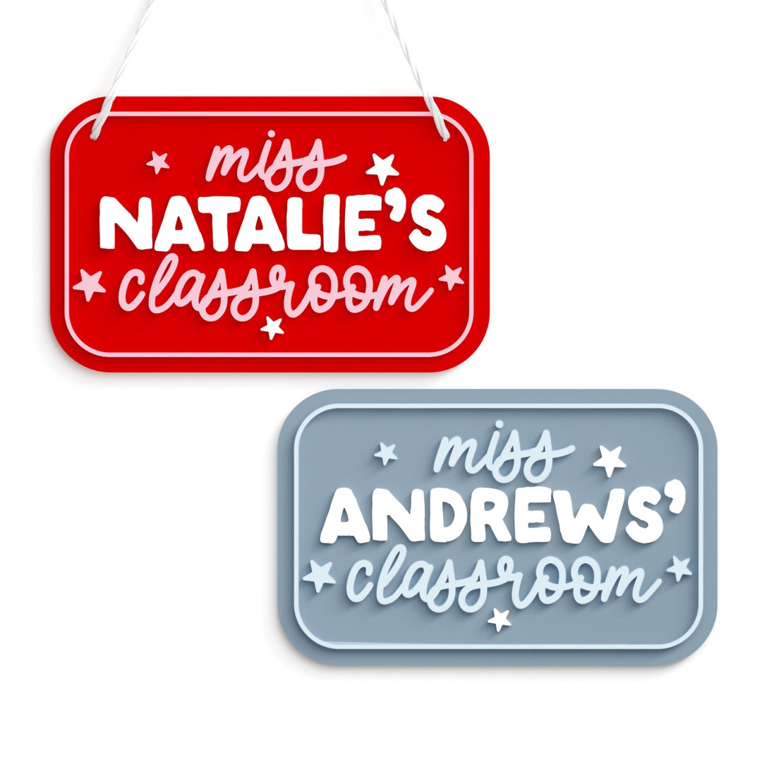Personalized Acrylic 3D Classroom Sign, Door Sign, Classroom Decor ...