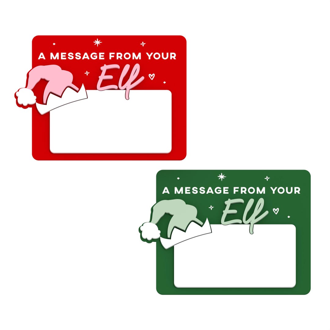 A Message From Your Elf Dry Erase Board, Reusable, Mini Elf White Board ...