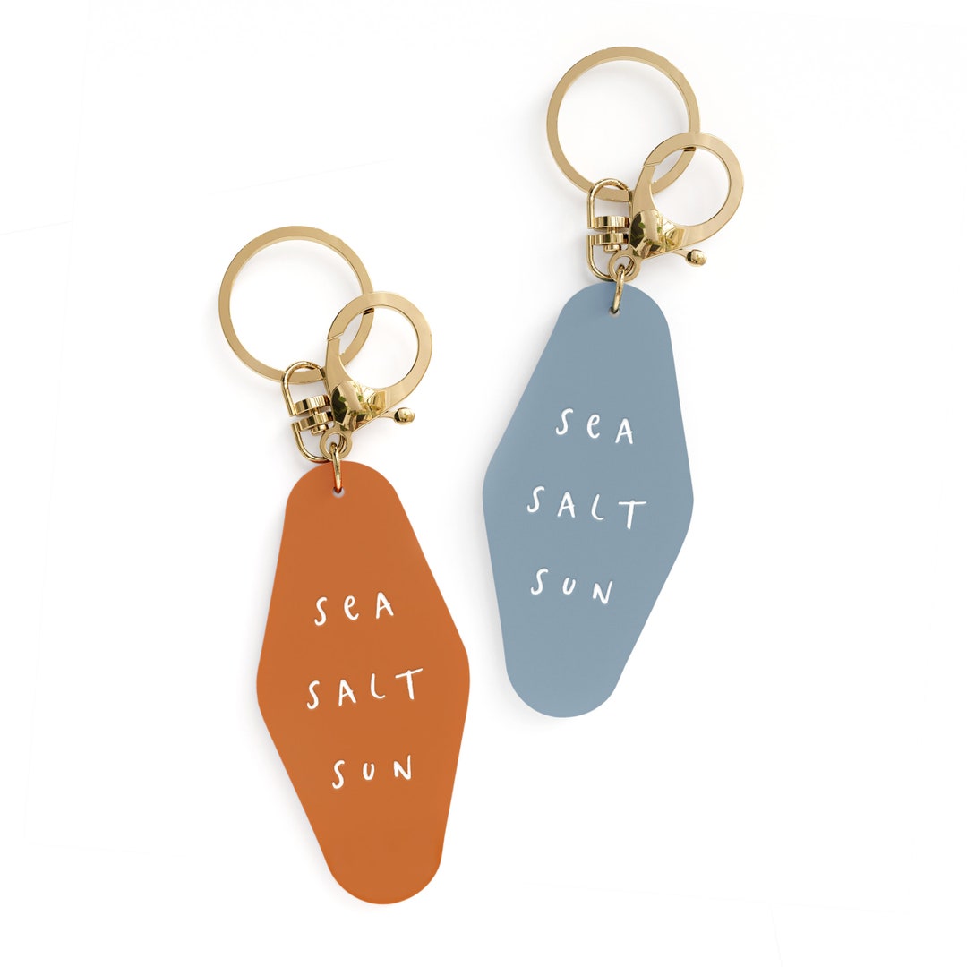 Sea Salt Sun Retro Motel Keychain, Acrylic, Gift for Her, Backpack Tag ...