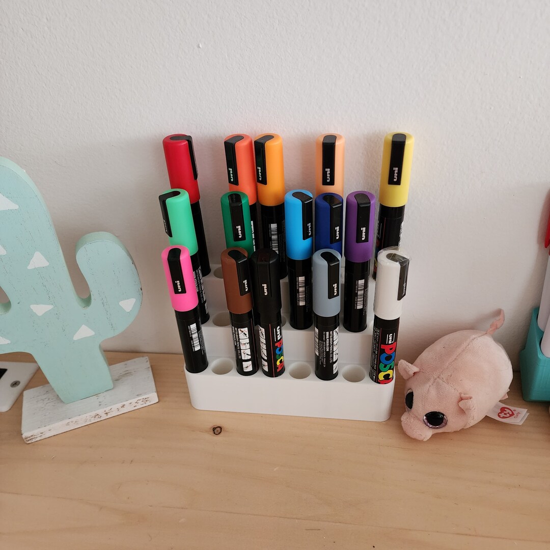 Posca 24 Marker Organizer (1M, 3M & 5M) (IKEA SKADIS, Pegboard or ...