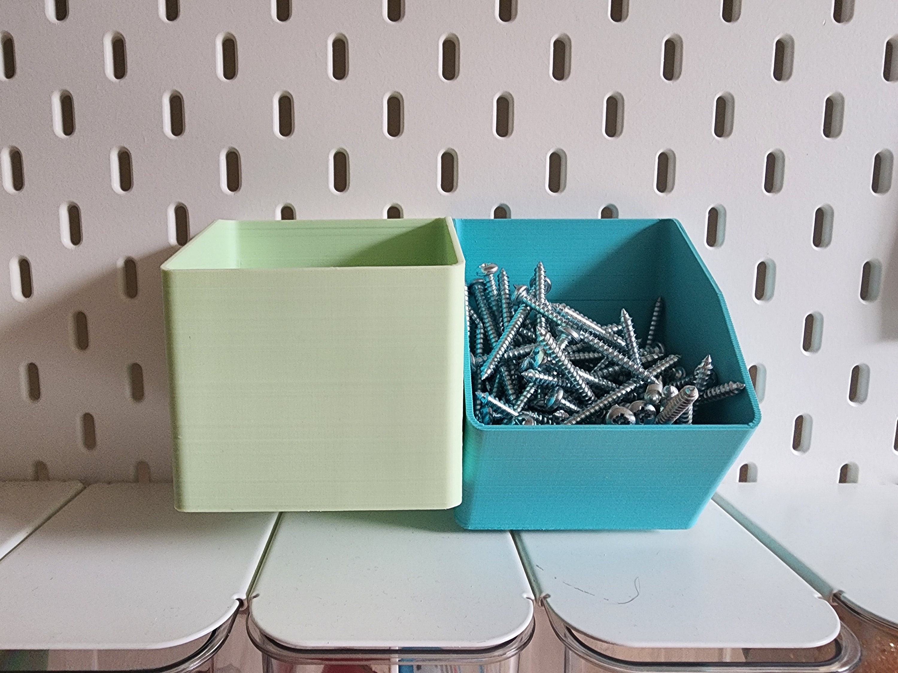 Angled Bins for IKEA SKADIS and 1/4" Pegboard (15 Sizes / 22 Colors) - Etsy