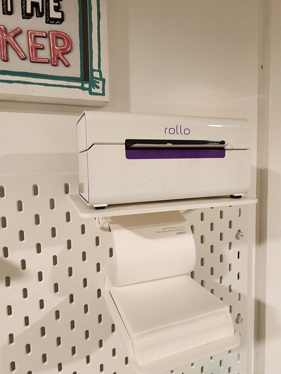 IKEA SKADIS Pegboard Thermal Label Printer Shelf and Label Holder (fan ...