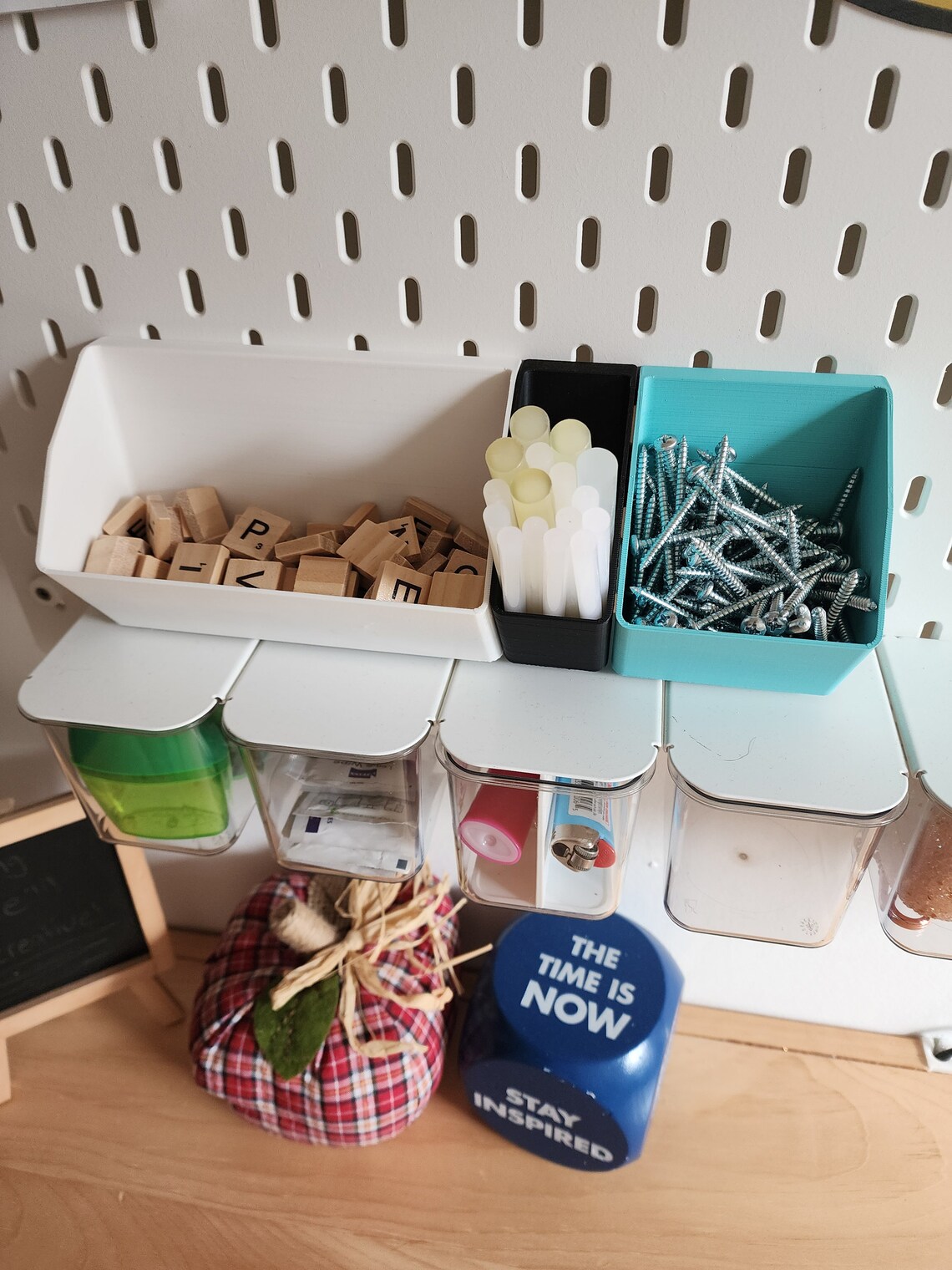 Angled Bins for IKEA SKADIS and 1/4" Pegboard (15 Sizes / 22 Colors) - Etsy