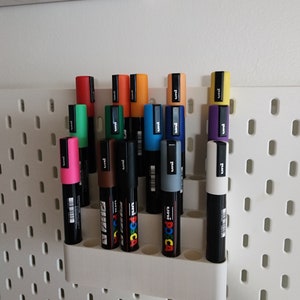 Posca 24 Marker Organizer (1M, 3M & 5M) (IKEA SKADIS, Pegboard or ...