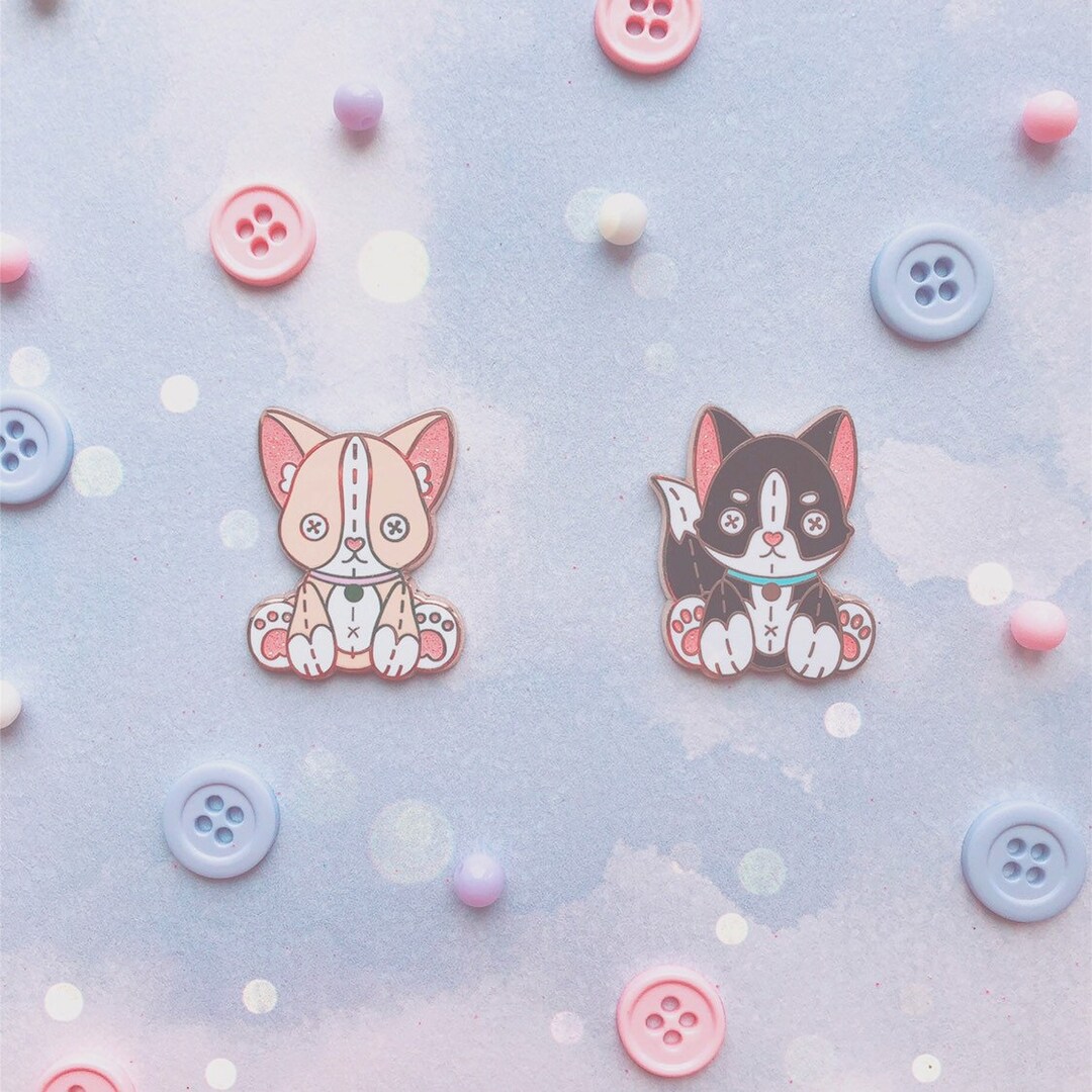 Plush Puppy, Charity Pin, Plushie, Doll Pins, Corgi Pins, Husky Pins ...