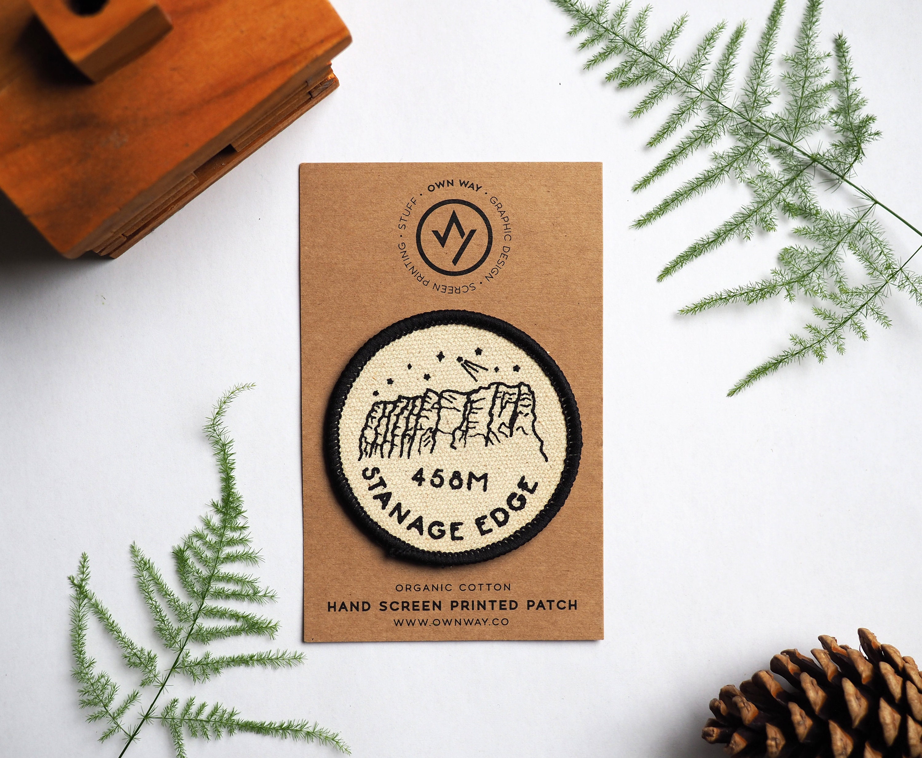 Stanage Edge - Peak District - Organic Cotton Patch - Etsy UK