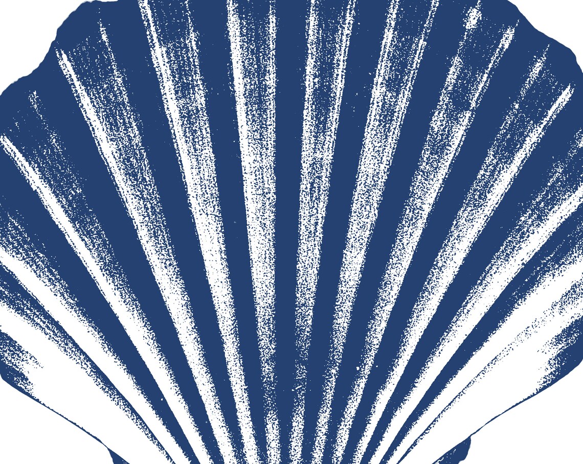 Beach Tote Deep Blue Clam Shell - Etsy