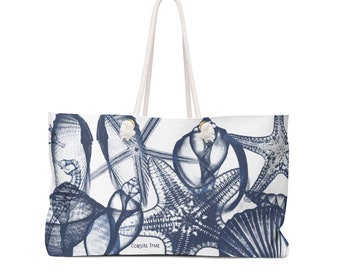 Beach Tote Deep Blue Clam Shell - Etsy