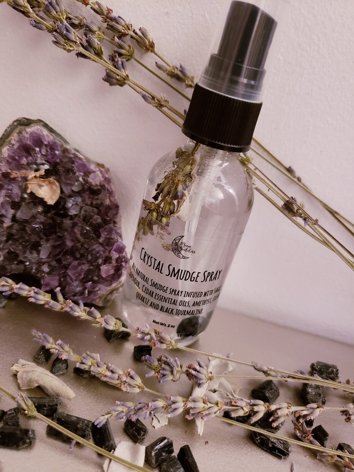 Crystal Smudge Spray Energy Clearing Spray Crystal Infused - Etsy