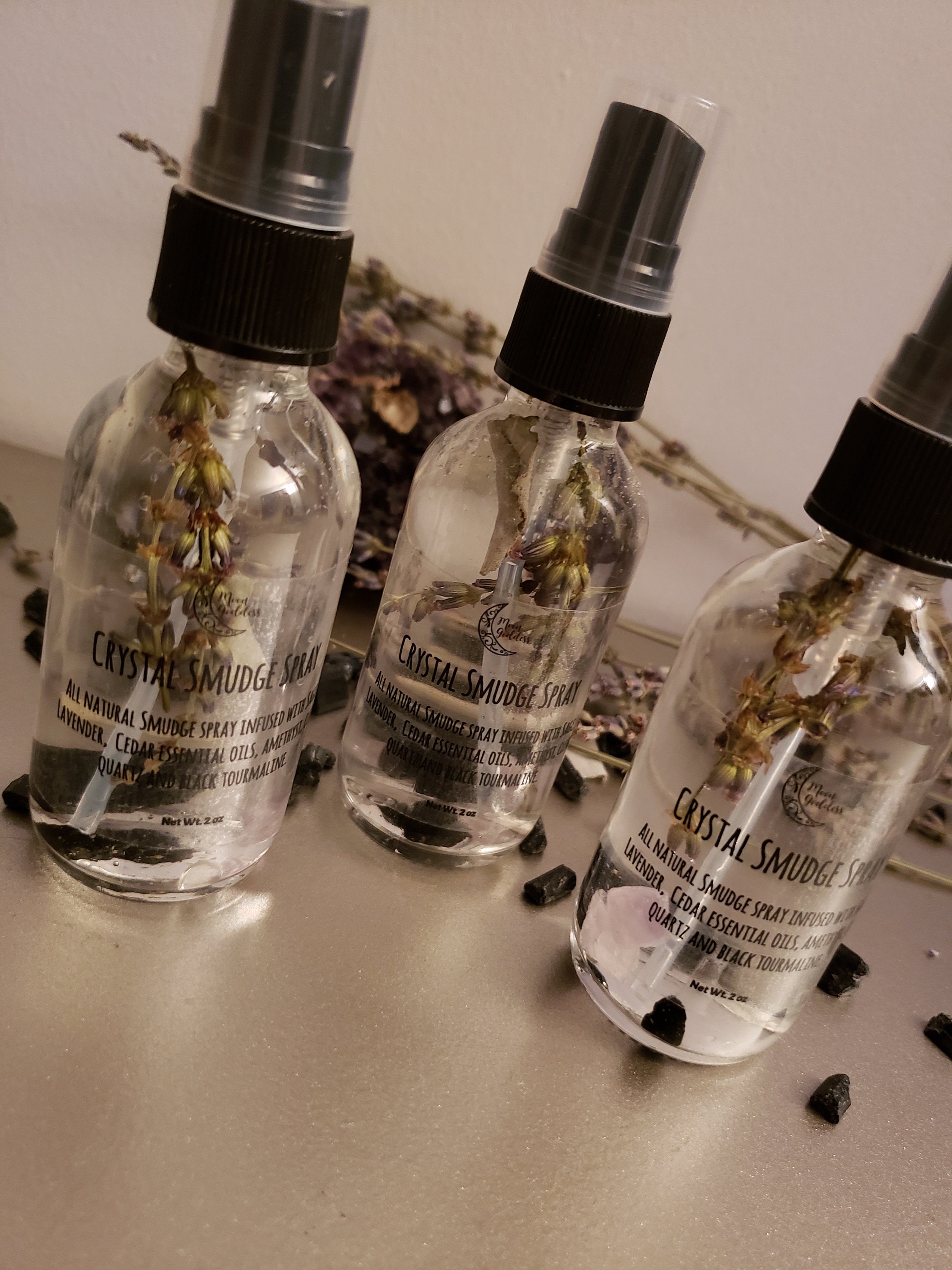 Crystal Smudge Spray Energy Clearing Spray Crystal Infused | Etsy