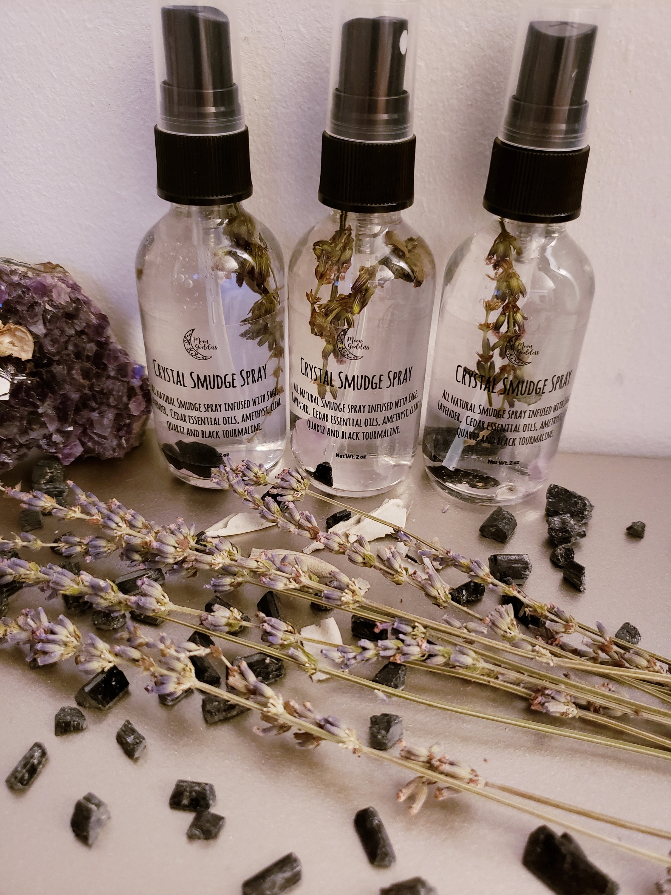 Crystal Smudge Spray Energy Clearing Spray Crystal Infused - Etsy