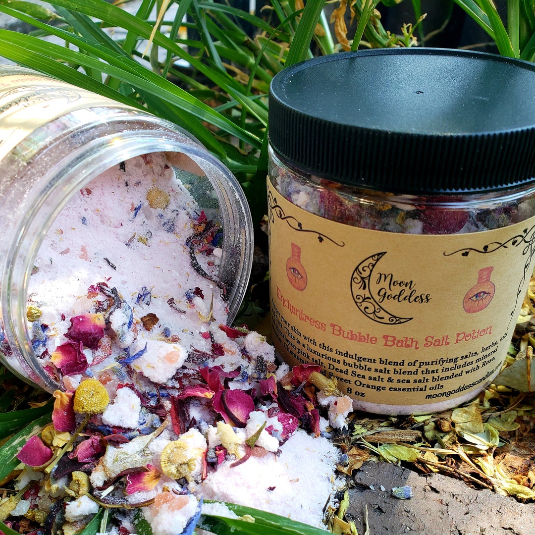 Enchantress Bubble Bath Salt Potion - Botanical Bath Salt - Herbal Bath ...