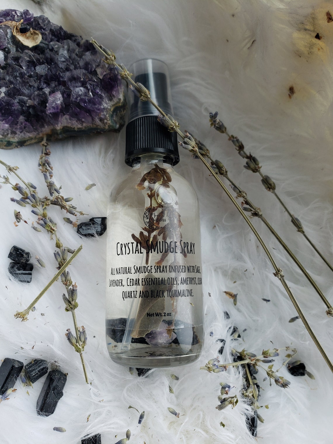 Crystal Smudge Spray Energy Clearing Spray Crystal Infused - Etsy