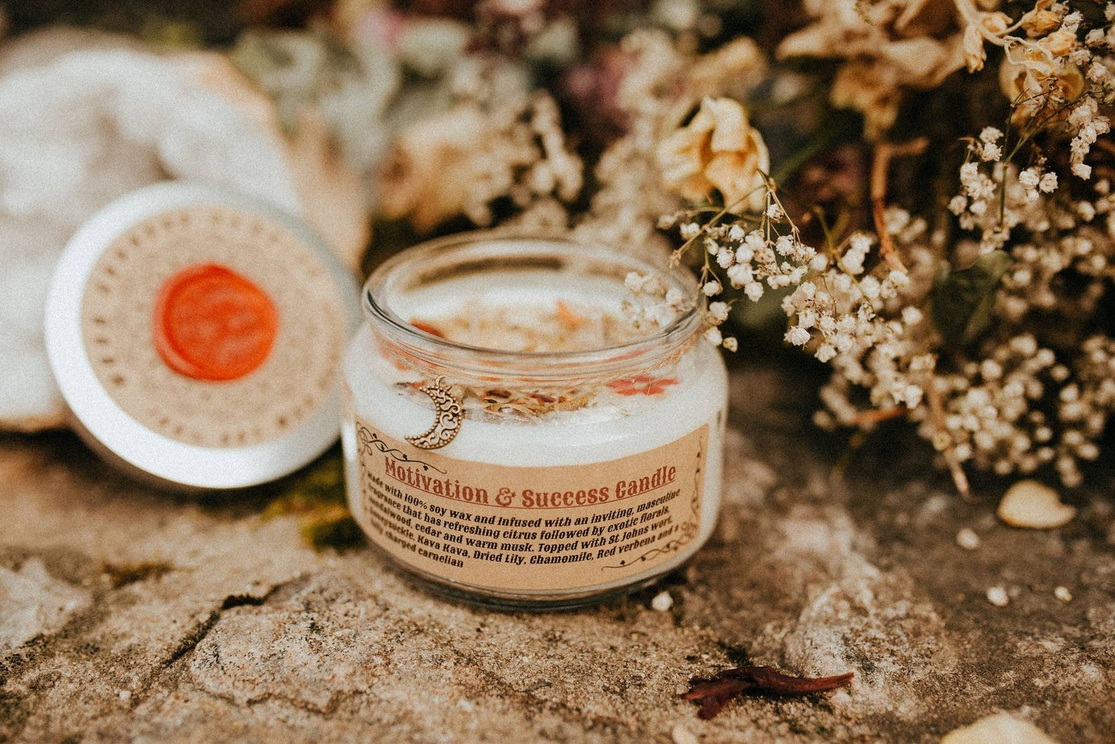 Motivation and Success Candle Crystal Infused Candle | Etsy