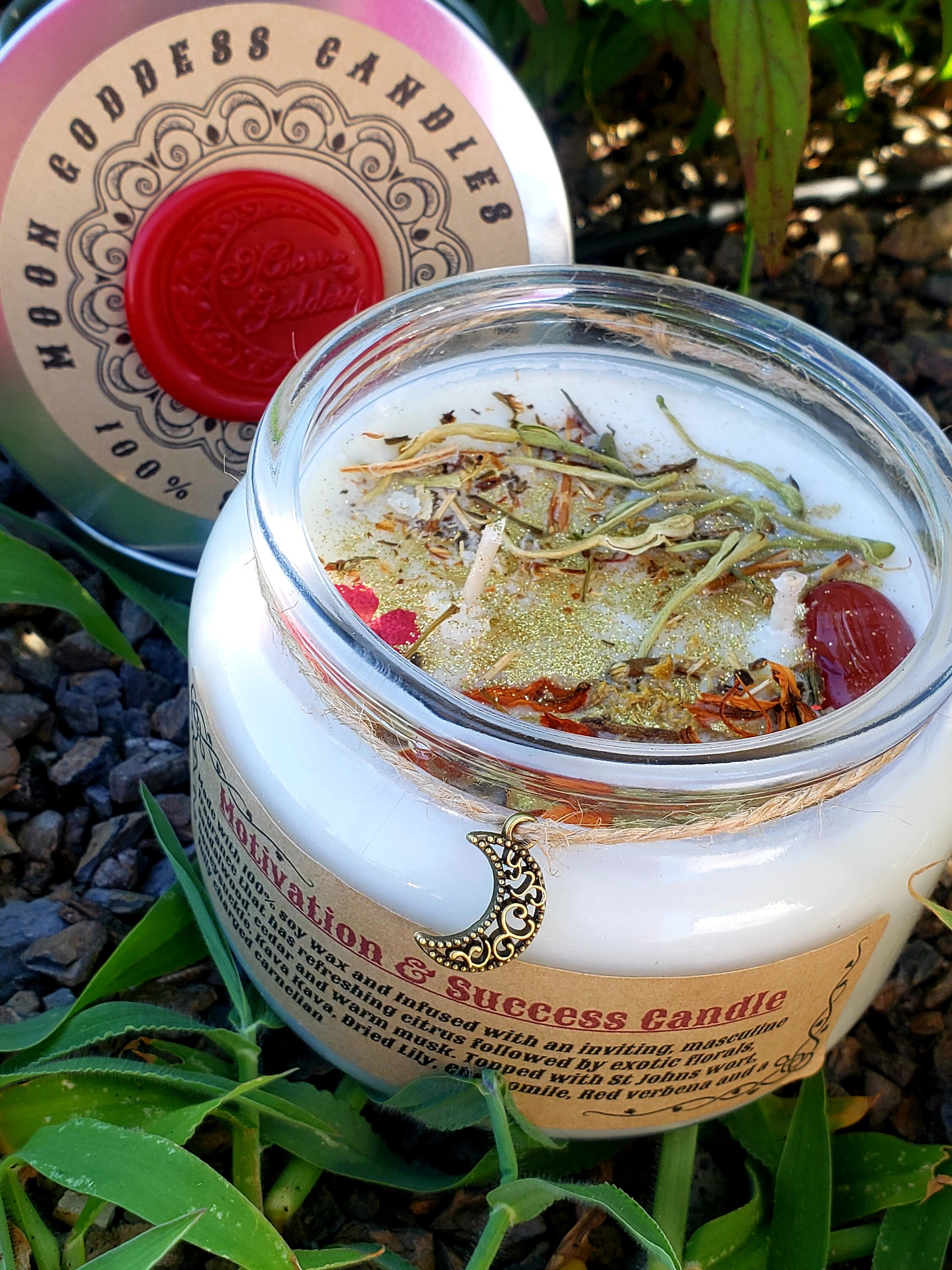 Motivation and Success Candle Crystal Infused Candle | Etsy