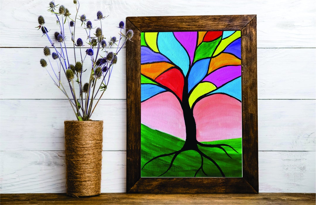 Painted Tree Print - Etsy