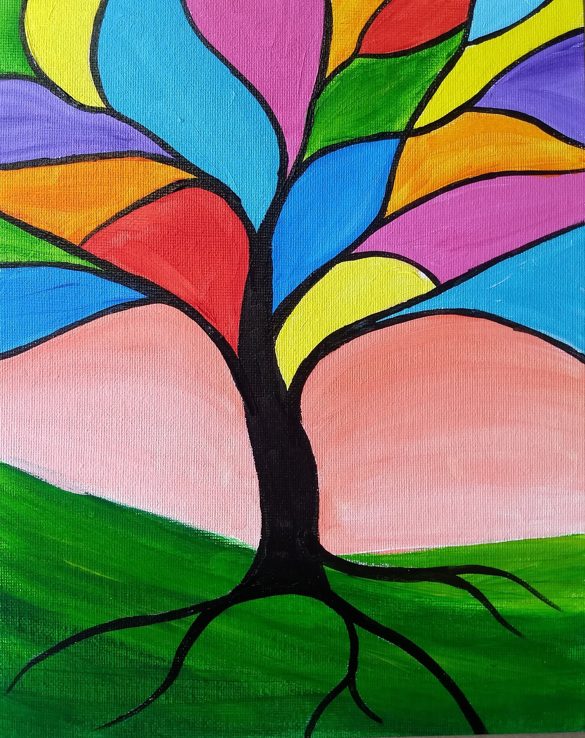 Painted Tree Print - Etsy