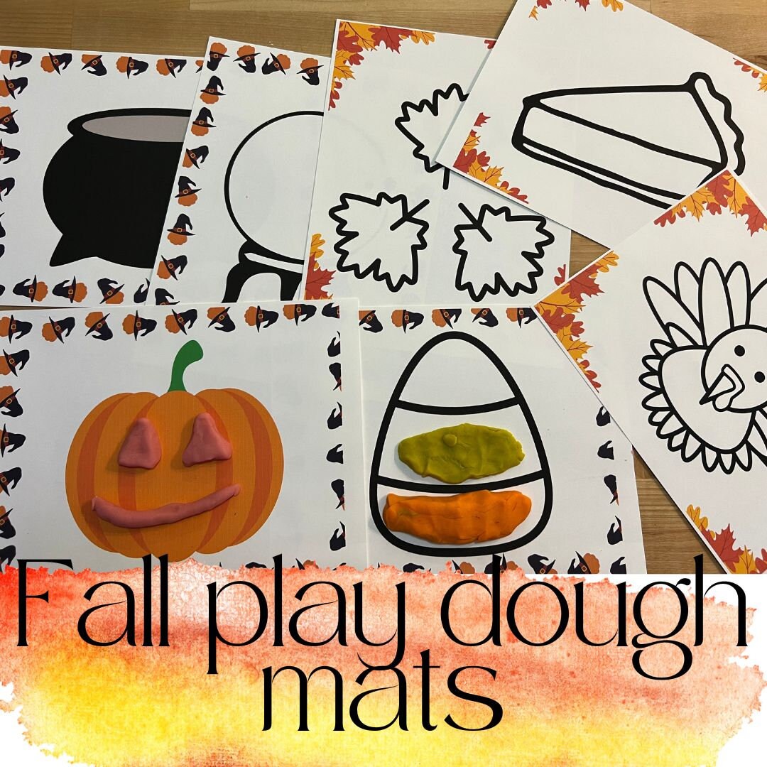 Fall and Halloween Play Dough Mats - Etsy