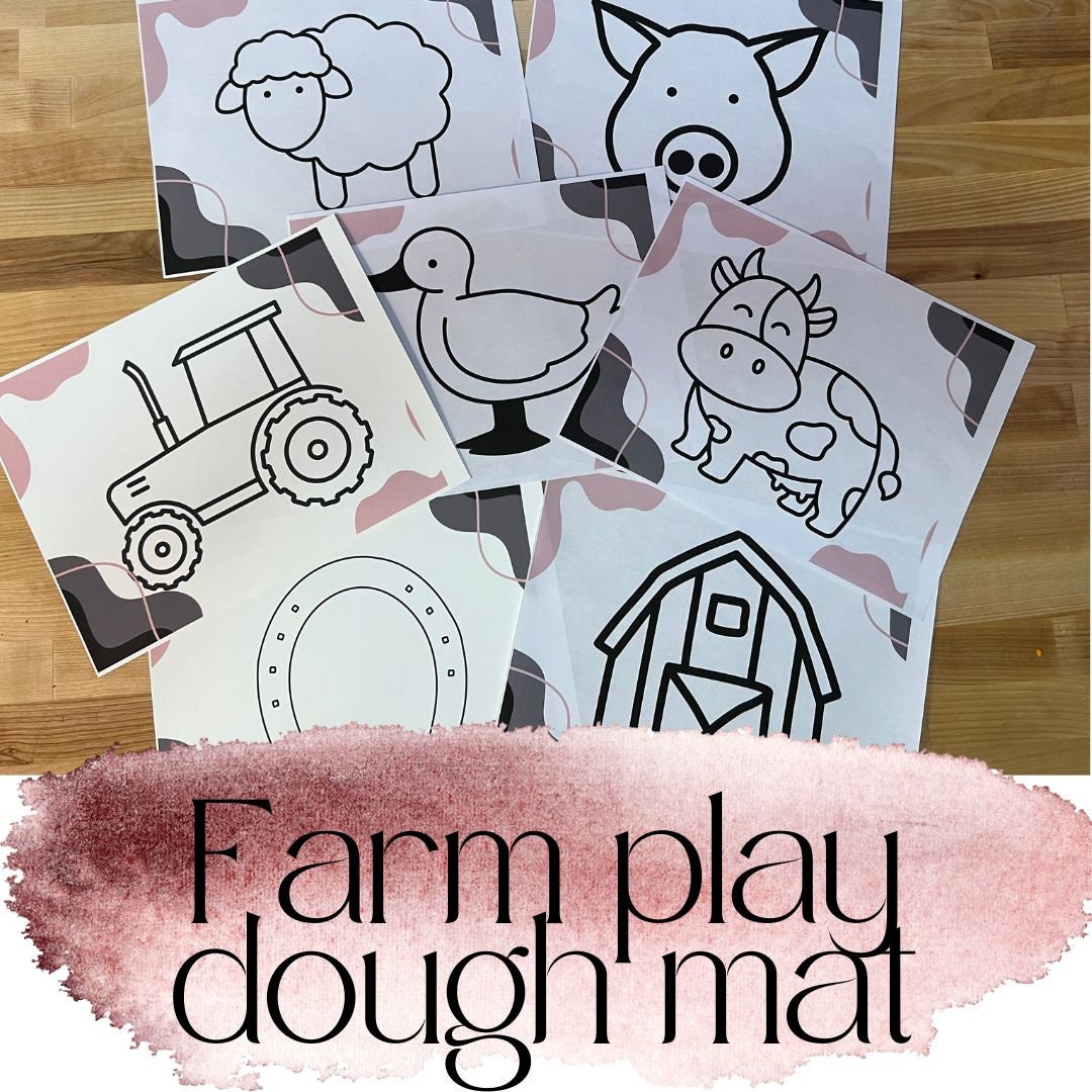 Farm Play Dough Mat - Etsy
