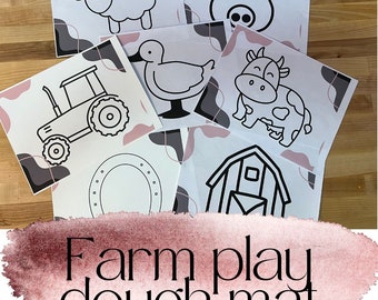 Farm Animal Play Dough Mats Preschool Activities Printable Play Doh ...