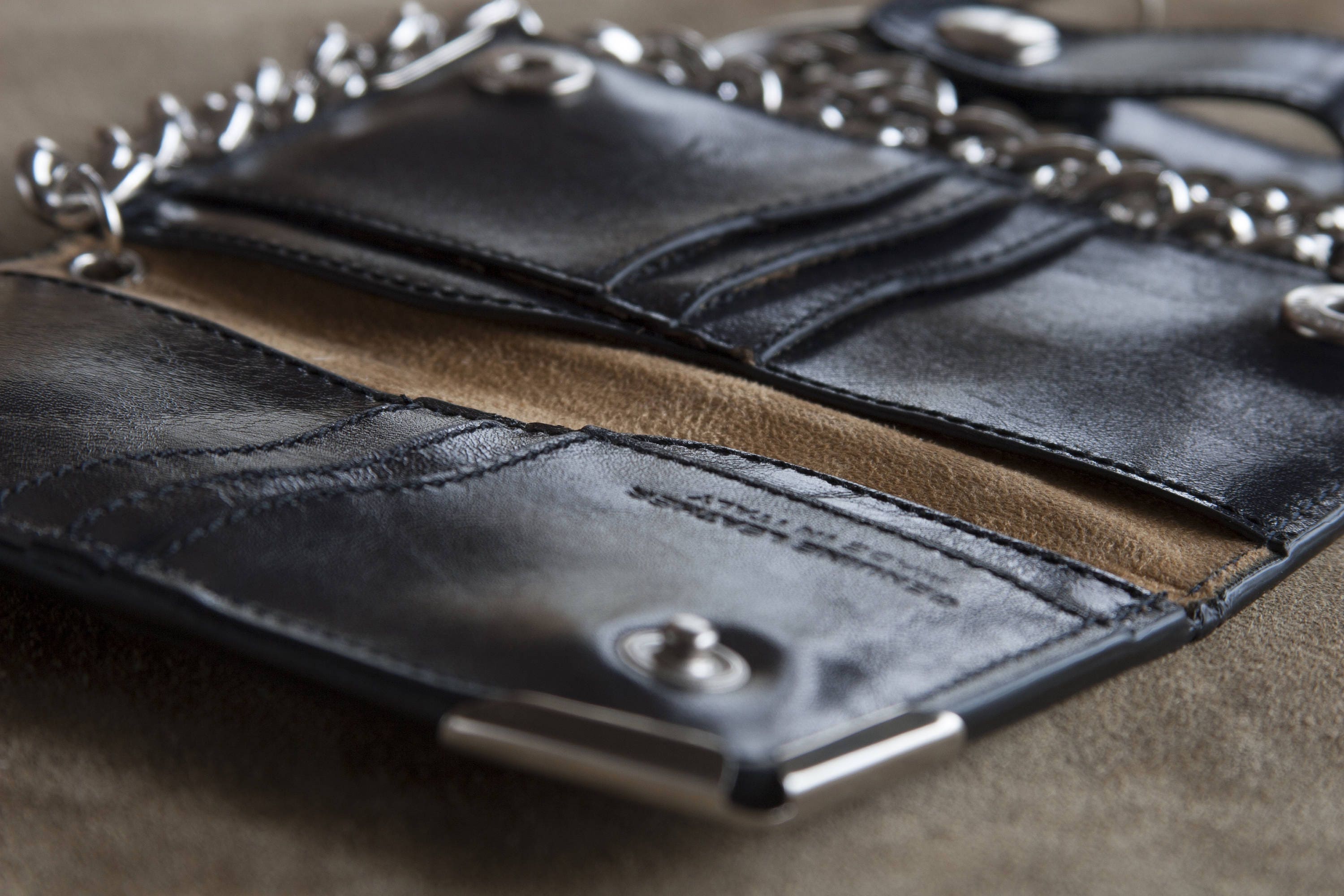 Leather Motorcycle Wallet With Chain - Etsy
