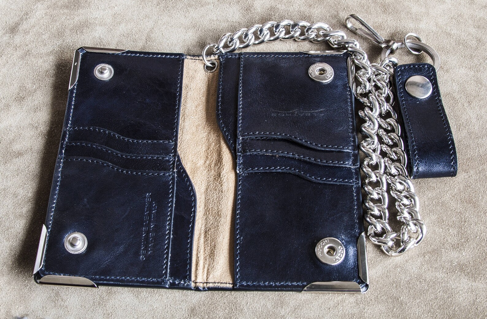 Leather Motorcycle Wallet With Chain - Etsy