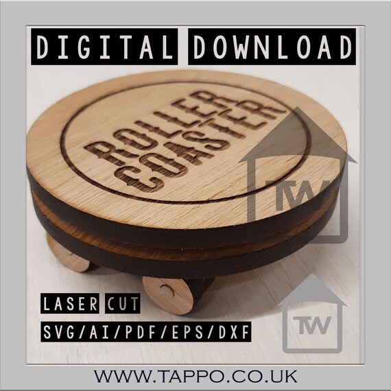 SVG Download Digital Laser Cut File Design Roller Coaster | Etsy