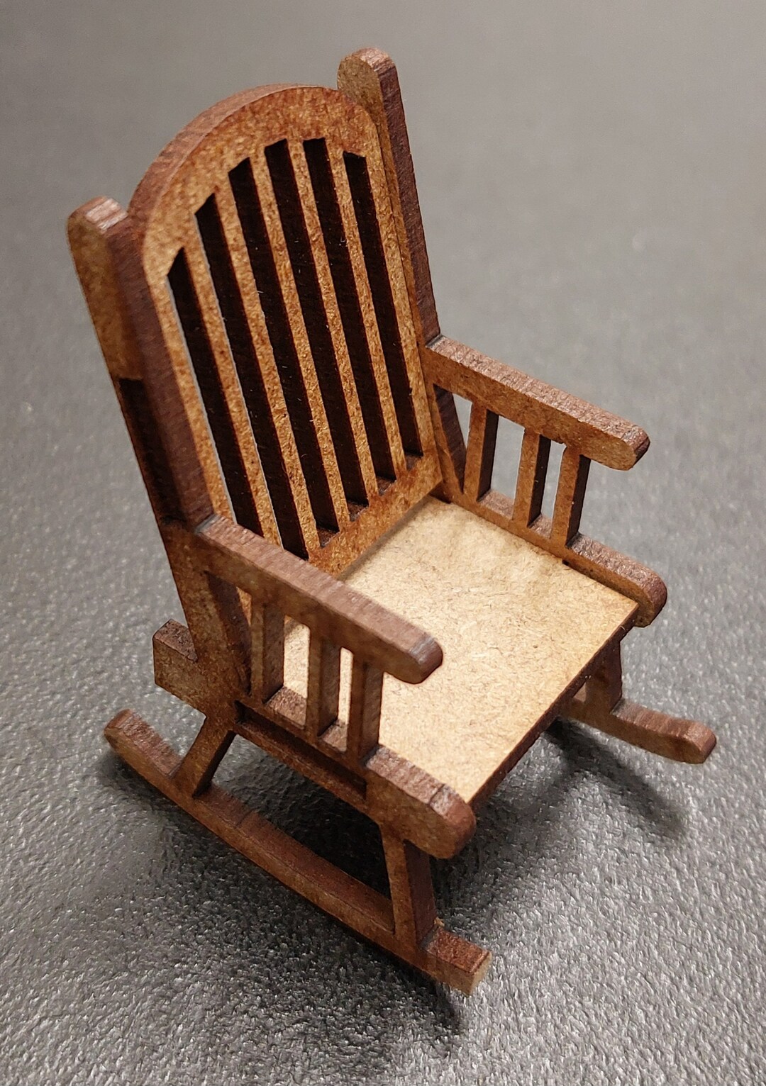 Miniature 1:24 1/24 Scale Rocking Chair Furniture for Dolls House ...