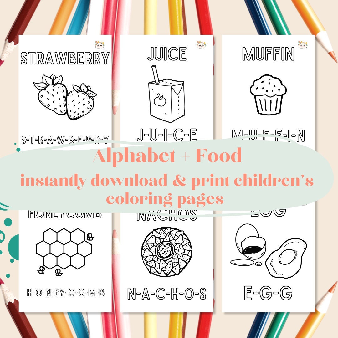 Instant Download 27 Page Kids Coloring Book Preschool Montessori School ...