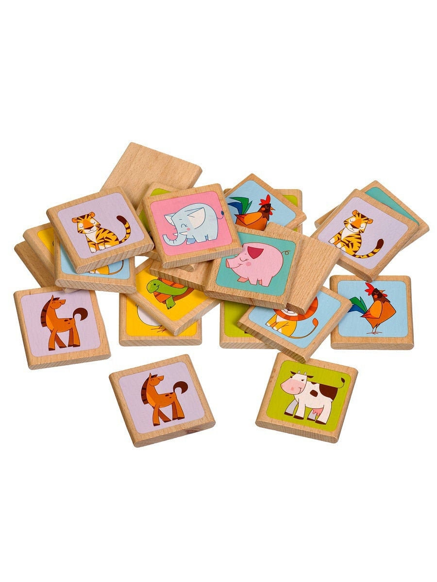 Animals wooden memory game Toddler Games Little Kid Games | Etsy