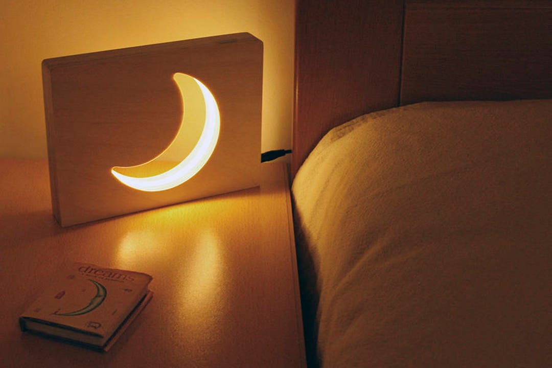 Moon Lamp With Sensor Switch Made From Plywood Night Light for Bedroom ...