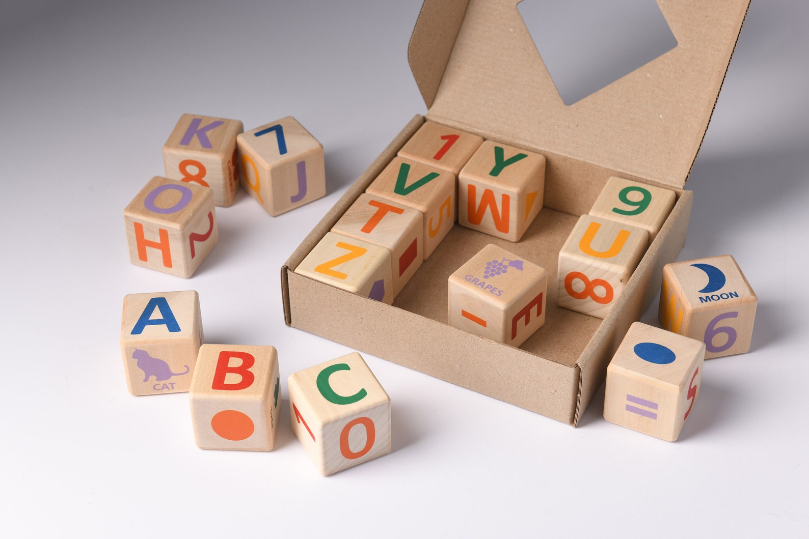 Wooden Alphabet ABC Blocks ABS Blocks Wooden Letter Blocs - Etsy
