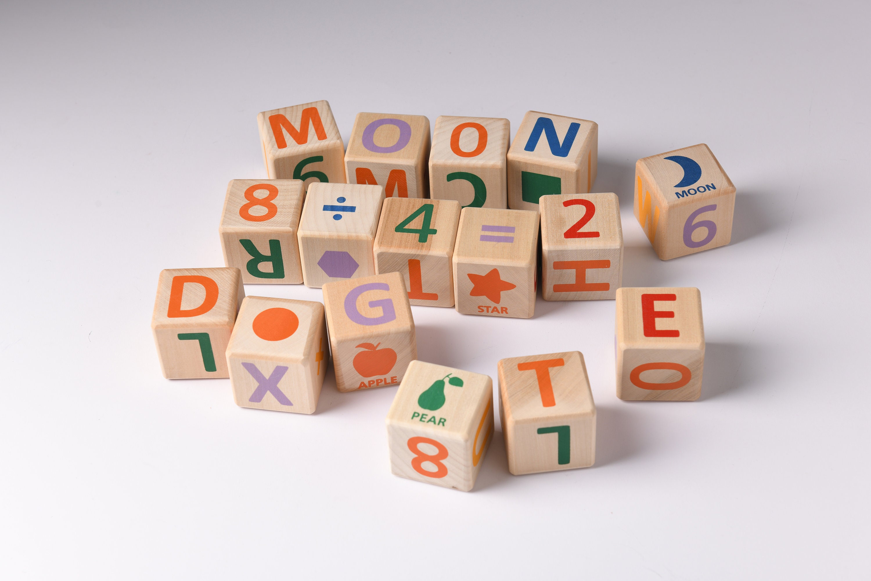 Wooden Alphabet ABC Blocks ABS Blocks Wooden Letter Blocs - Etsy