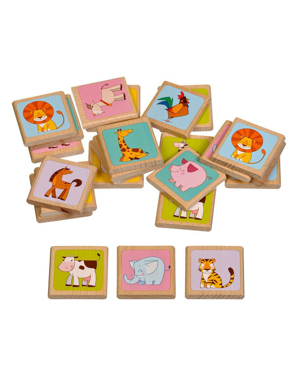 Animals Wooden Memory Game Toddler Games Little Kid Games - Etsy
